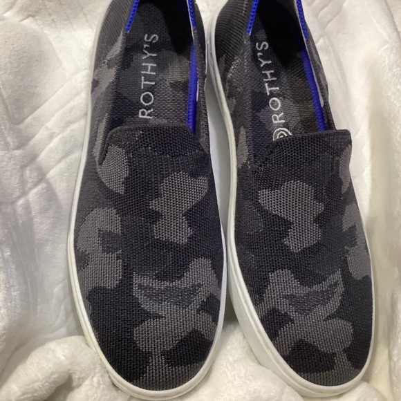 Rothy's | Shoes | Rothys The Original Slip On Sneaker Gray Camo Textile ...